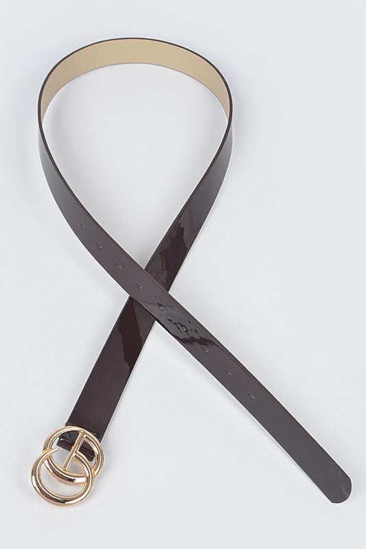 Glossy Black CG Buckle Belt – Emprada